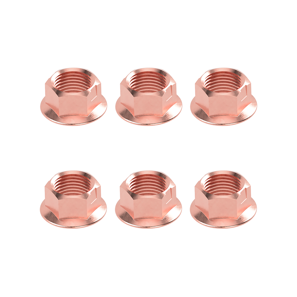 Copper Locking Kart Wheel Stud Nuts – Pack of 6 — Motorsport Supplies