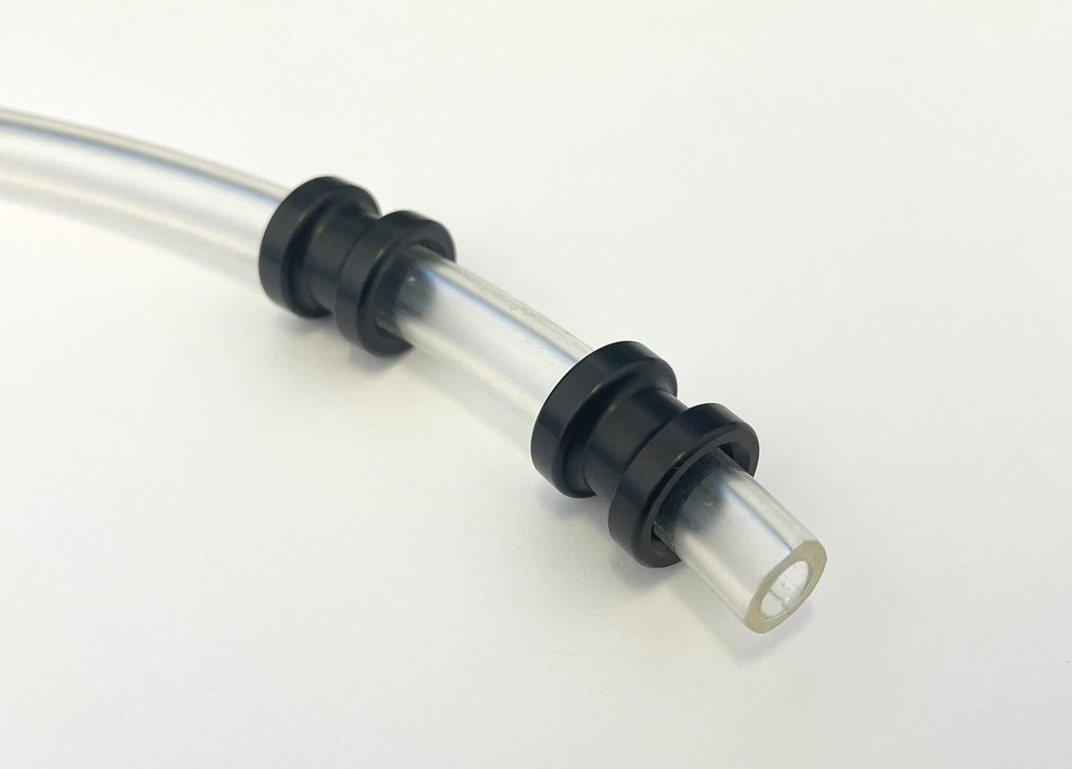 Pair of Black Fuel Pipe Holder / Fasteners — Motorsport Supplies