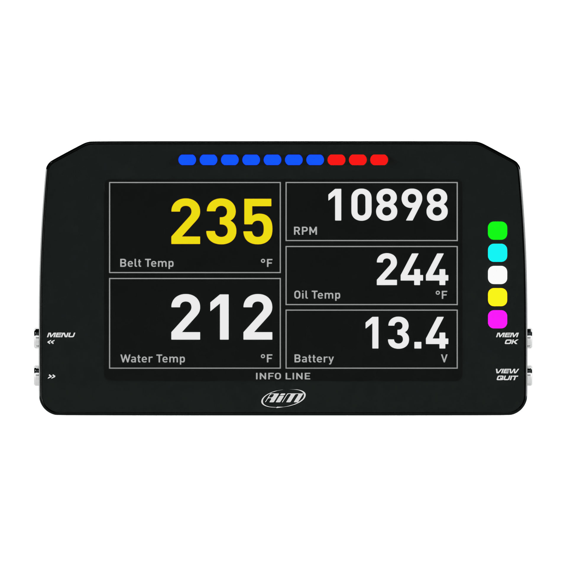 AiM MXP 1.3 Strada 6" TFT Dash Display with Race Icons — Motorsport ...