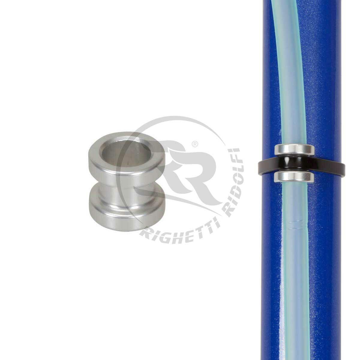 Pair of Silver Fuel Pipe Holder / Fasteners — Motorsport Supplies
