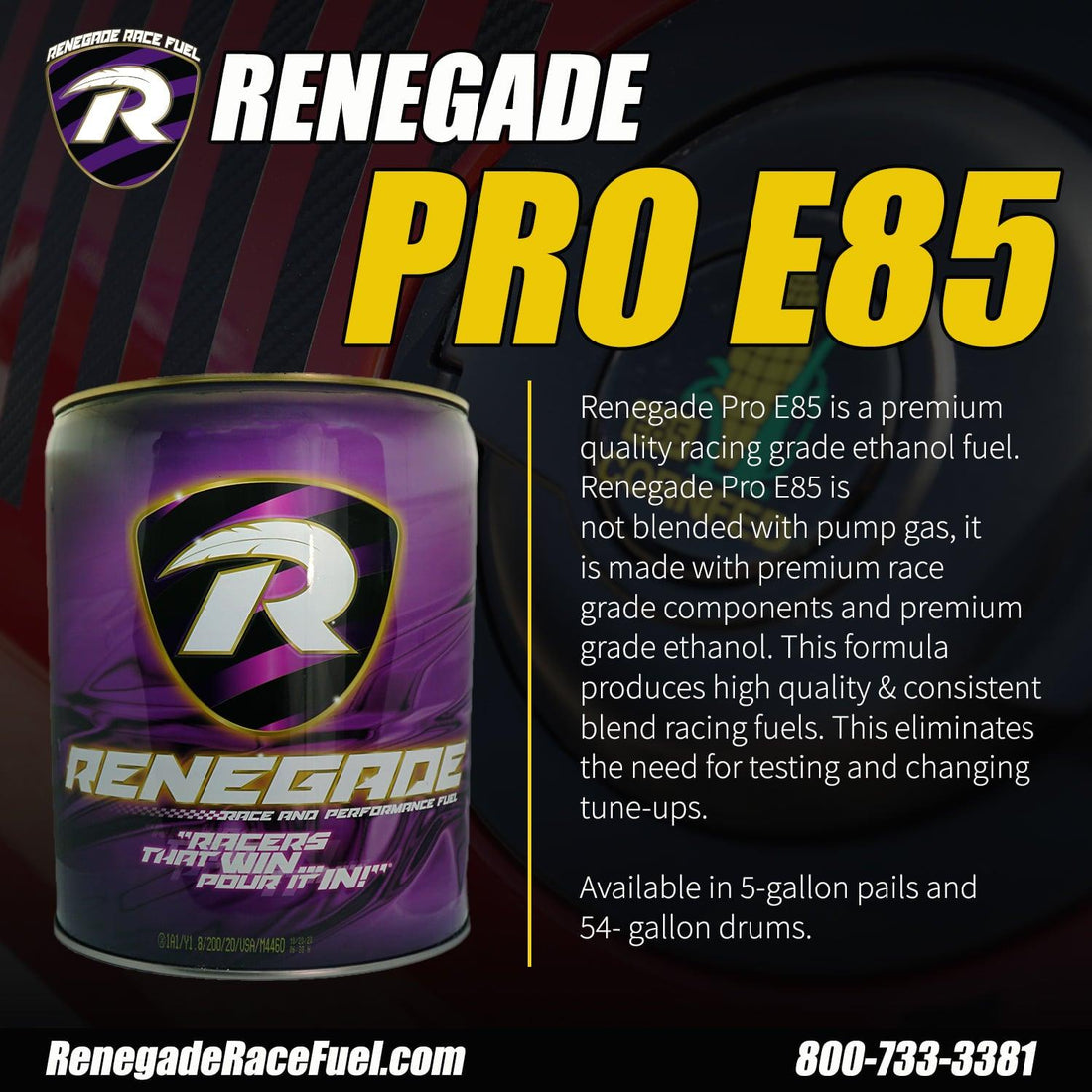 Motorsport Supplies - Renegade Pro E85 Ethanol Race Fuel