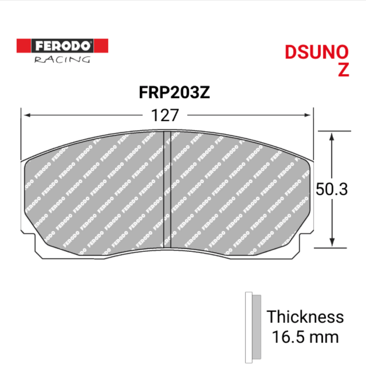 Ferodo FRP203Z DSUNO Brake Pads — Motorsport Supplies