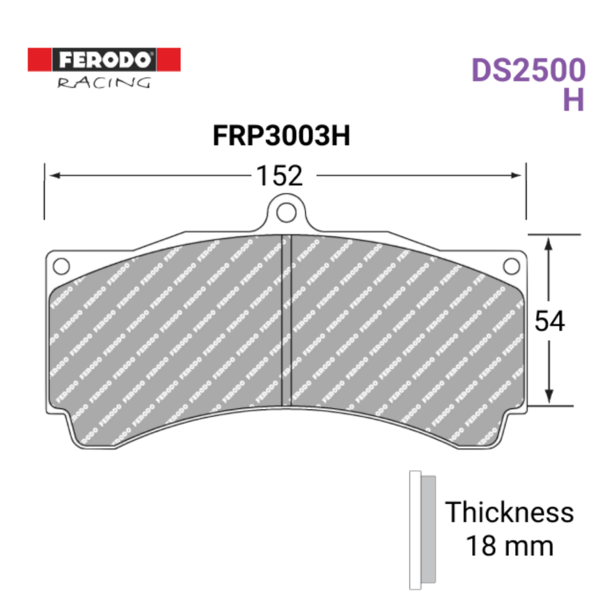 Ferodo FRP3003H DS2500 Brake Pads — Motorsport Supplies