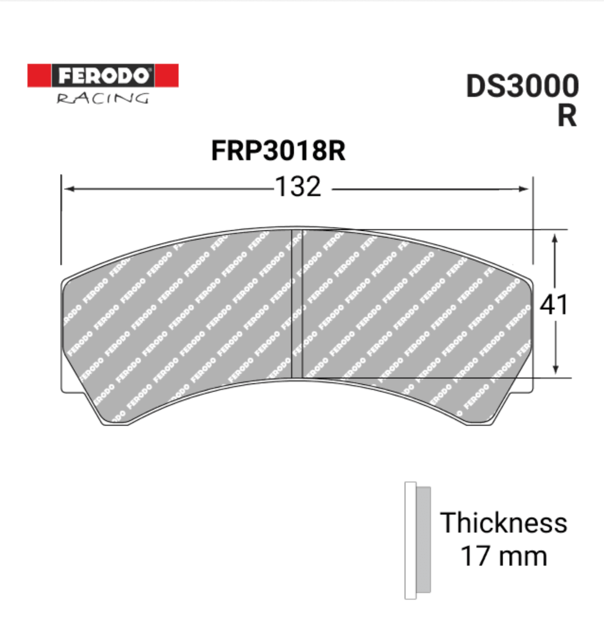 Ferodo FRP3018R DS3000 Brake Pads — Motorsport Supplies