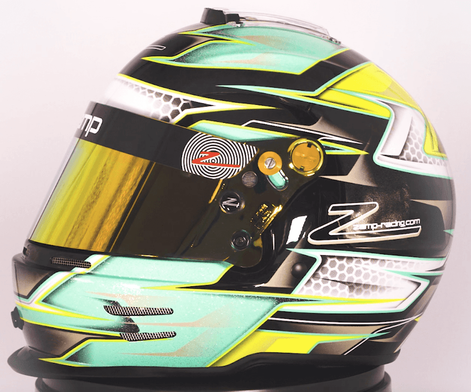 Zamp RZ 42 Youth Helmet Green / Silver — Motorsport Supplies