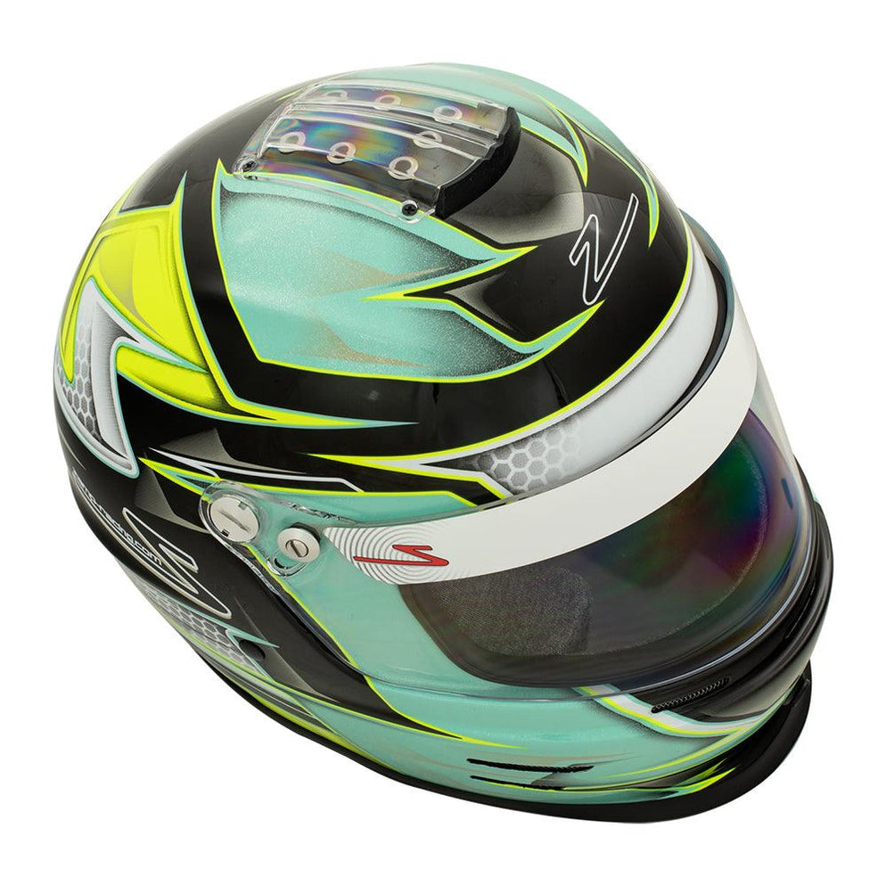 Zamp RZ 42 Youth Helmet Green / Silver — Motorsport Supplies