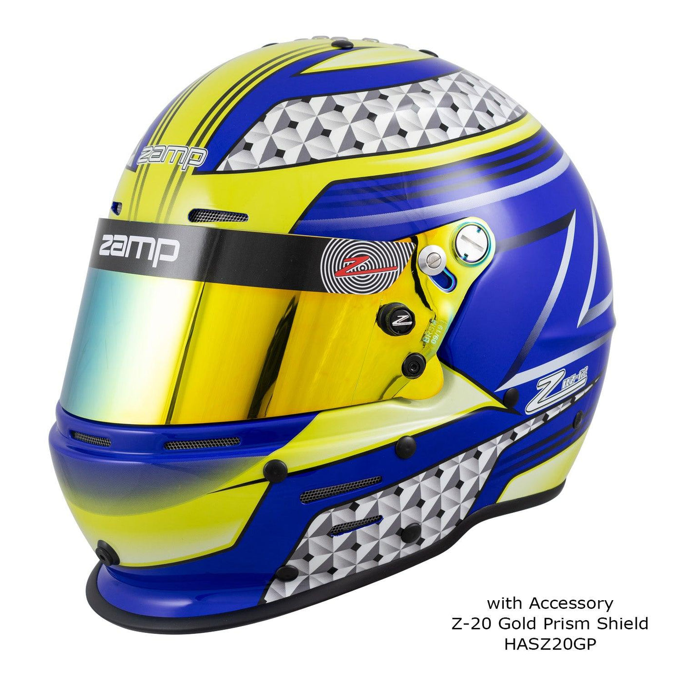 Zamp RZ 62 Helmet Blue / Yellow — Motorsport Supplies