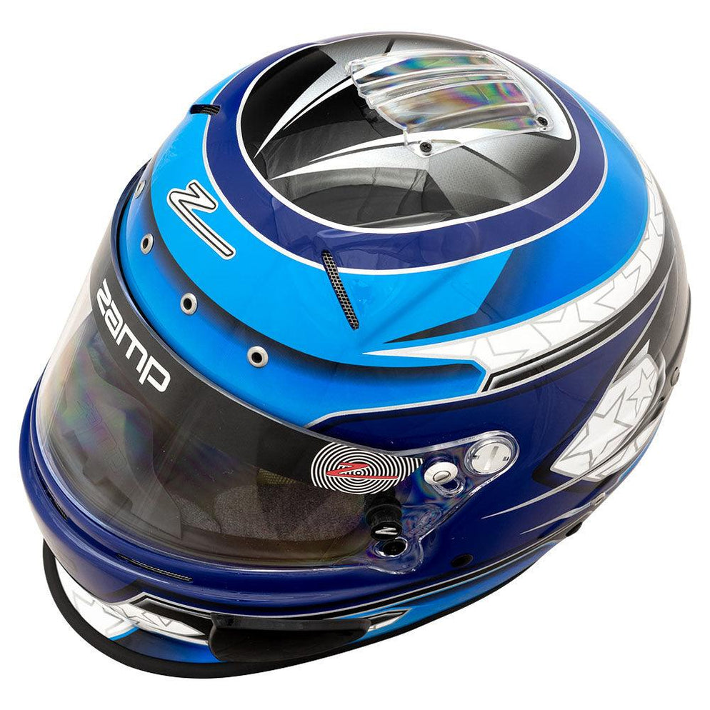Zamp RZ 70E Switch Blue / Light Blue Helmet — Motorsport Supplies