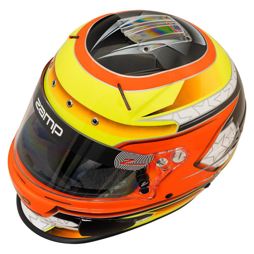 Zamp RZ 70E Switch Orange / Yellow Helmet — Motorsport Supplies